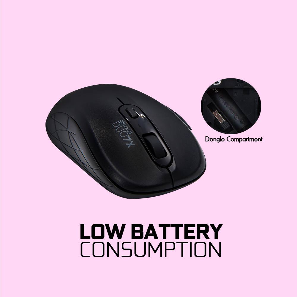 Alcatroz AirMouse Duo 7X Silent Click Wireless Mouse