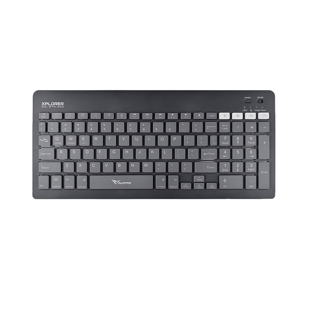 Alcatroz Xplorer Go BTR200 Bluetooth Wireless 2.4G Rechargeable Keyboard